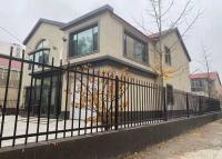 China 2.2m Black Wrought Iron Fence Panels , Powder Coated Custom Wrought Iron Fence for sale
