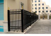 China 2.2m Black Wrought Iron Fence Panels , Powder Coated Custom Wrought Iron Fence for sale