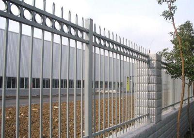 China 2.0m Wrought Iron Railing Fence Galvanized Steel Metal White Aluminum Picket Fence for sale