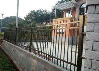 China 2.2m Black Wrought Iron Fence Panels , Powder Coated Custom Wrought Iron Fence for sale