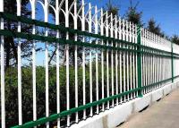 China 1.8m Wrought Iron Metal Fence Square Post Galvanized  Garden Fence for sale