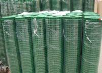 China 15m Galvanized Welded Wire Mesh Rolls PVC Coated Green Color 1/2'' green wire fencing roll for sale