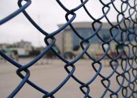 China 55mm Diamond Mesh Razor Wire Fencing Hot Dipped Galvanized Steel Chain Fence for sale