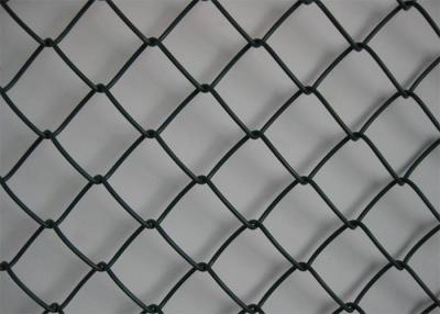China 6ft X 50ft Metal Chain Link Fence Galvanized PVC Coated 9 Gauge Black Chain Link Fence for sale