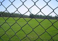 China 6ft X 50ft Metal Chain Link Fence Galvanized PVC Coated 9 Gauge Black Chain Link Fence for sale