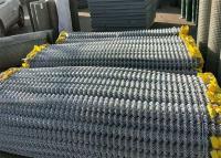 China 6ft X 50ft Metal Chain Link Fence Galvanized PVC Coated 9 Gauge Black Chain Link Fence for sale