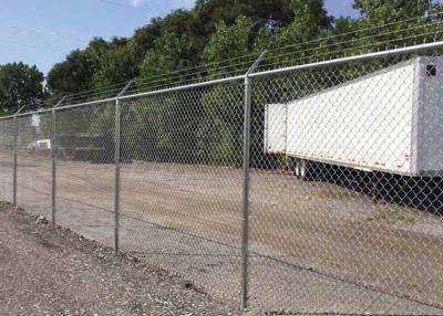 China 6feet High 50feet Long Chain Metal Fence Galvanized Round Tube for sale