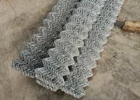 China 9 Gauge Diamond Mesh Galvanized 50x50 Metal Chain Link Fence 6ft for sale