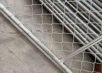 China 9 Gauge Diamond Mesh Galvanized 50x50 Metal Chain Link Fence 6ft for sale