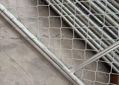 China 9 Gauge Diamond Mesh Galvanized 50x50 Metal Chain Link Fence 6ft for sale