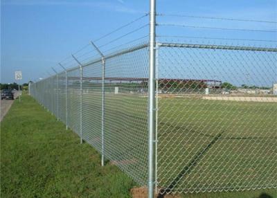 China 55x55mm Diamond Mesh 6ft Metal Chain Link Fence for sale
