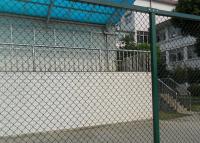 China 2.4m Height Green 60x60mm Plain Pvc Coated Chain Link Fence for sale