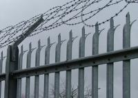 China 3m High Hdg Tower Top And Angle Top Metal Palisade Fencing for sale