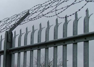 China 3m High Hdg Tower Top And Angle Top Metal Palisade Fencing for sale
