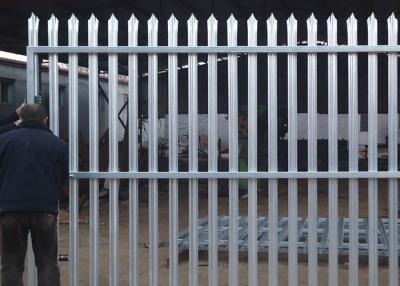 China 2.1m High Metal Palisade Fencing Galvanized And Powder Coated for sale