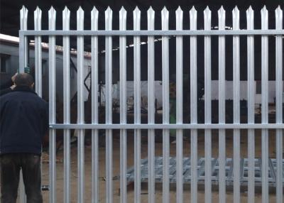 China 2.75m Steel W Pale Straight Head Metal Palisade Fencing Hot Dip Galvanized for sale