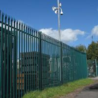 China 2.1m High Decorative Pvc Coated Steel Palisade Fence With D / W Type Pale for sale
