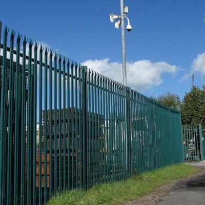 China 2.1m High Decorative Pvc Coated Steel Palisade Fence With D / W Type Pale for sale
