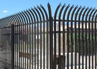 China 1.8m Height W Pale Black Coating Steel Palisade Fencing for sale