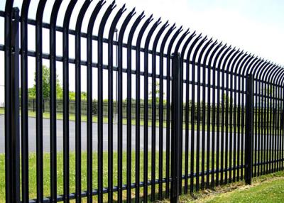 China 1.8m Height W Pale Black Coating Steel Palisade Fencing for sale