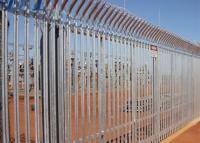 China 1.8m Height W Pale Black Coating Steel Palisade Fencing for sale