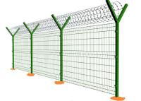 China 2.0m Height Powder Coating 3d Fence Panel With Square Or Peach Post for sale
