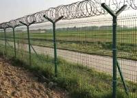 China 5mm Galvanized Wire And Round Post 1030mm Airport Security Fence for sale