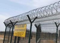 China 2.4m Height 50x200mm Mesh Q235 Airport Security Fence for sale