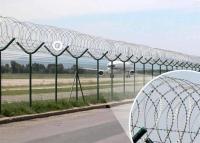 China 2m High Razor Barbed Wire Airport Security Fence Pvc Coated Anti Climb for sale
