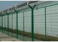 China 3m Height PVC Coated Galvanized Y Post Welded Wire Mesh Airport Security Fence for sale
