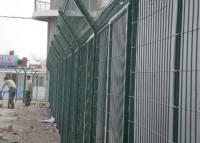 China PVC Coated Blade Barbed Wire Welded 6ft High Metal Border Fence for sale