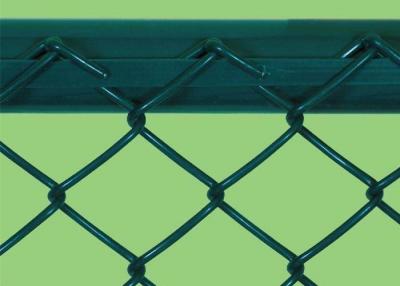 China 6 Feet 8 Feet 4mm 5mm Metal Border Fencing Plastic Coated Diamond Mesh for sale