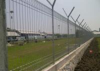 China Triangle Bending BRC Round Post 1.8m Roll Top Fence for sale