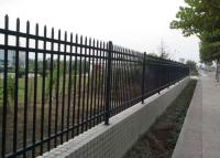 China Powder Coated Black Ornamental 8ft Tubular Steel Fence for sale