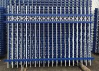 China Powder Coated High Security 2x2.4m Iron Picket Fence Assembly Type for sale