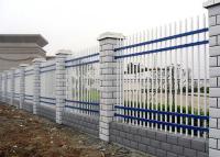 China Black Color 2meter High Zinc Steel Picket Fence Panel 2.4m Wide for sale