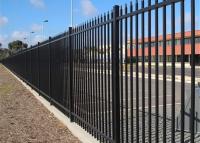 China 2x2.4m Spray Paint Metal Picket Fence Anti Static for sale
