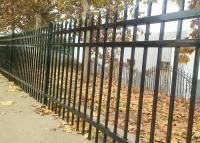 China 45x45mm Garrison Wrought Iron Picket Fence Powder Coated Black for sale