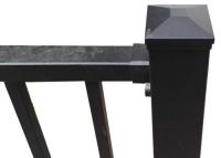China 2.1m High Spear Top Powder Coated Picket Fence for sale