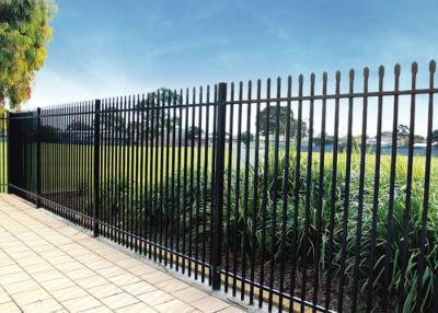 China 8ftx8ft Steel Picket Fence Tubular Galvanized Lightweight Security for sale