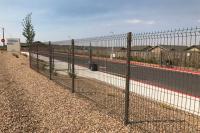 China V Bends Football Field Pvc Coated Metal Fence Euro Panel 2.03m Height for sale