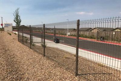 China V Bends Football Field Pvc Coated Metal Fence Euro Panel 2.03m Height for sale