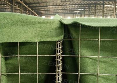 China Galvanized Iron Wire Gabion Hesco Mil2 0.61h*0.61w*1.22ml 3.8mm for sale