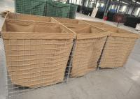 China 4.5mm Beige Geotextile Hesco Bastion Barrier For Army And Coast Guard for sale