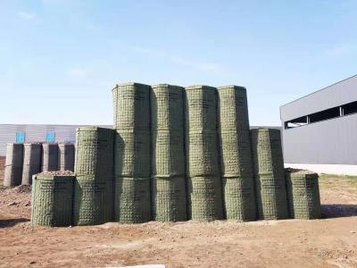 China Army Using 5.0mm Hesco Defensive Barriers Green Geotextile Military Sand Wall for sale