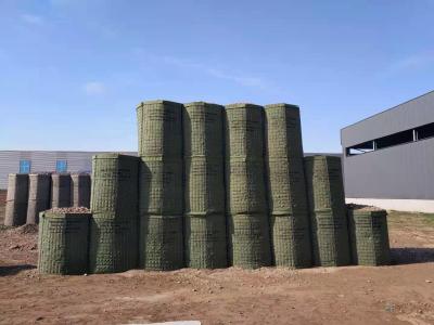 China Mil 1 Defensive Barrier Green Geotextile Filled Sand Military for sale