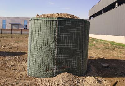 China 5.0mm Military Base Barriers Welded Gabion Beige Geotextile For Flood Control for sale
