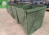China Time Saving Green Lined Military Defensive Barrier With UV Proof Geotextile Gabion Box for sale