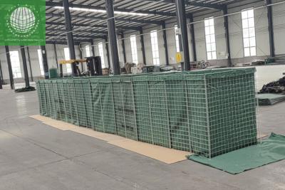 China 4.0mm Square Hole Military Barrier Hot Dipped Galvanized Hesco Retaining Wall for sale