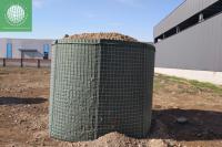 China Mil 7 Hesco Barricades Filled With Concrete Green Geotextile for sale